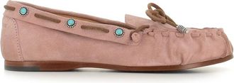 Sartore Sartore, Femme, Chaussures, Rose, Taille: 40 EU Suede Loafer