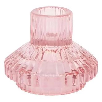 Talking Tables Kerzenst&auml;nder aus Glas, klein, gerippt, f&uuml;r Dinner-Kerzen, Weihnachtstischdekorationen, Heimdekoration, Zubeh&ouml;r, Innen- oder Au&szlig;enbereich