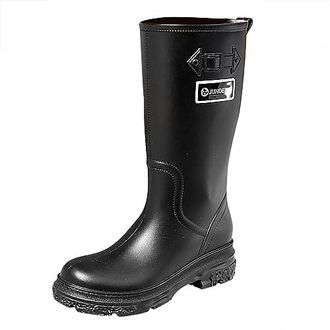 Generic Bottes caoutchouc pour homme et femme pluie imperm&eacute;ables antid&eacute;rapantes semi-compens&eacute;es Confortable Antid&eacute;rapant Chaussures Facile d&eacute;sinfecter Isolati