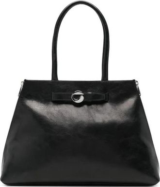 Coperni Hobo Bags - Trapezoidal Black Leather Handbag - Gr. unisize - in Schwarz - f&uuml;r Damen