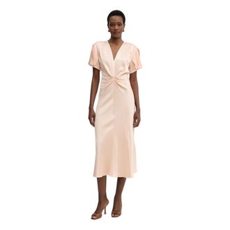 Victoria Beckham Robe Midi Eve - Femme - Robes - Rose - Taille: 42 FR