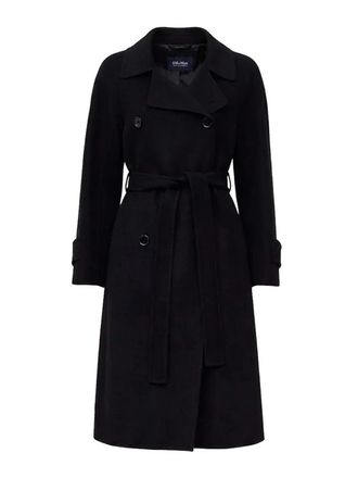 Max Mara Knielanger Mantel - Schwarz