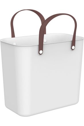 Rotho Einkaufstasche Albula, Wei&szlig;, Kunststoff, 25 L, 40x23.5x34 cm, BPA-frei, Reach, DIN EN ISO 9001, Made in Europe, gro&szlig;es Hauptfach, umweltfreundlich, re
