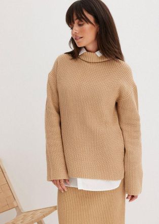 Bonprix Rollkragenpullover aus reiner Baumwolle, mit Rollkragen, f&uuml;r k&uuml;hle Tage
