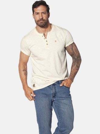 Jan Vanderstorm T-Shirt THOKHELM mit Knopfleiste