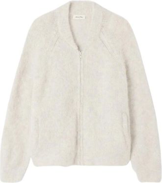 American Vintage Femme, Pulls, Gris, Taille: 36 FR Cardigans