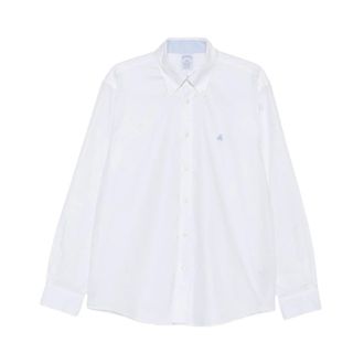 Brooks Brothers Chemise Oxford Regular Fit sans repassage &agrave; col boutonn&eacute; - Homme - Chemises - Blanc - Taille: 2XL
