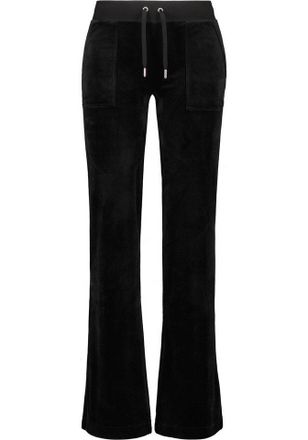 Juicy Couture Sweathose LAYLA LOW RISE POCKETED FLARE PANT Damen Trainingshose Damen, Sweathose, Velour, Jogginghose mit Glitzer, Sale