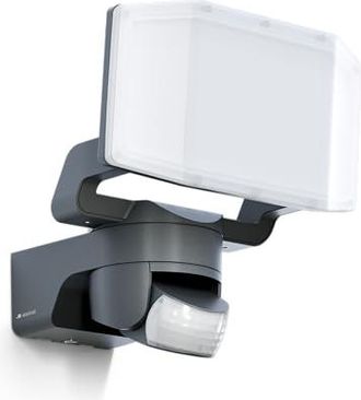 Steinel LED Strahler XLED Protect S Anthrazit, 180°/10 m Bewegungsmelder, Panorama Flutlicht, LED Panel voll schwenkbar, 14.3 W, IP54