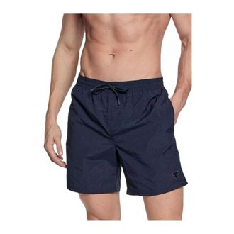 Guess Homme, Maillots de bain, Bleu, Taille: XL Small Logo Swimtrunk