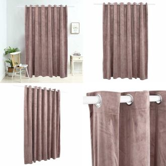 vidaXL Verdunkelungsvorhang mit Metall&ouml;sen Samt Antik-Rosa 290x245 cm - Verdunklungsvorhang - Samtvorhang - Antiquit&auml;ten Rosa - Wohnaccessoires - Gardine