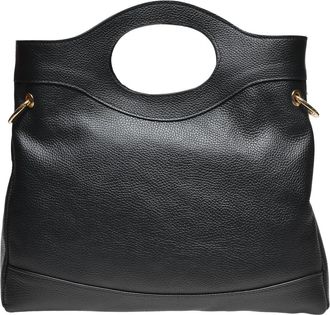 Anna Luchini Schwarz Rindsledertasche