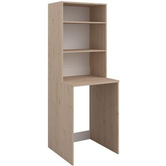 Vente-Unique Vente-Unique - Meuble machine &agrave; laver avec 2 &eacute;tag&egrave;res - Naturel clair - L64.4 x H184.4 cm - Panneau de particule m&eacute;lamin&eacute; - &Eacute;co-responsable