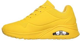 Skechers Femme Uno Stand Air Fashion-sneakers, Yellow Durabuck Mesh, 37.5 EU