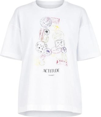 Twinset Femme, Tops, Blanc, Taille: 38 FR Actitude T-shirt
