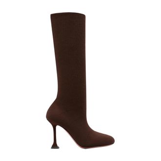 Amina Muaddi Veneda Stretch Boot 95 - - Shoes - Damen - Braun - 40 EU