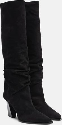 Jimmy Choo London Stiefel Hart 85 aus Veloursleder
