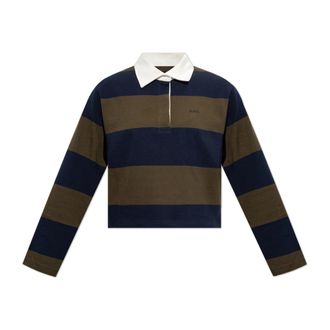 A.P.C. Langarm Poloshirt - - Tops - Damen - Gr&uuml;n - S