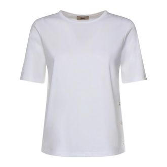 Herno T-Shirt mit Seitenschlitz - - Tops - Damen - Wei&szlig; - M
