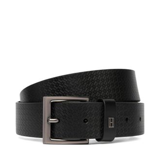Tommy Hilfiger G&uuml;rtel Tommy Hilfiger Th Soho Flag Aop 3.5 AM0AM14179 Schwarz