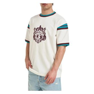 Dr&ocirc;le de Monsieur Dancers T-Shirt mit Grafikprint und Streifenborte - - Tops - Herren - Wei&szlig; - S