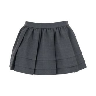 Shushu/Tong Shushu/Tong, Femme, Jupes, Gris, Taille: 40 FR Tuck Detail Pleated Skirt