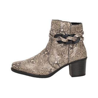 Rieker Bottes &agrave; talon Enkellaarsjes - Femme - Chaussures - Beige - Taille: 36 EU