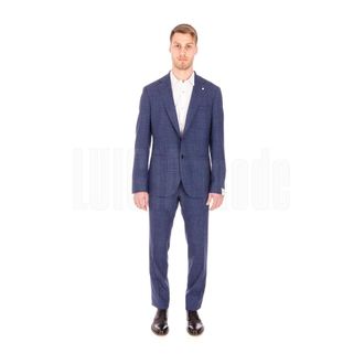 Luigi Bianchi Mantova Elegantes Kleid f&uuml;r Besondere Anl&auml;sse - - Suits - Herren - Blau - XL