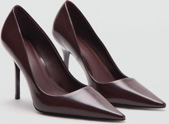 Mango Chaussures pointues talon chocolat - Femme - 35 - MANGO