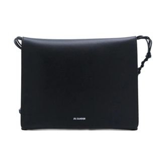 Jil Sander Tangle Flat Shoulder Bag - - Bags - Herren - Schwarzk - ONE SIZE