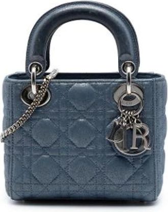 Dior Pre-owned Lady Dior Handbag - Femme - Pre-owned - Bleu - Taille: ONE Size