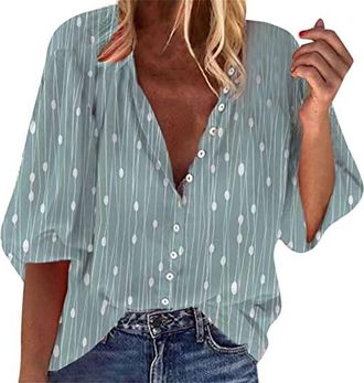 Generico T-shirts dété basiques à manches courtes et col en V pour femme - T-shirt original confortable et respirant - Chemises classiques - Chemise tendance l