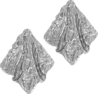 Dansk Copenhagen Silberne Rhombus Statement Ohrringe - - Accessories - Damen - Grau - ONE SIZE