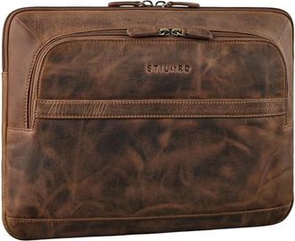 STILORD Haven 2-en-1 Housse Ordinateur 14 Pouces Cuir Vintage Sac Ordinateur Portable MacBook et Tablette 12,7 Pouces Sacoche de Protection Cuir Véritable, Co