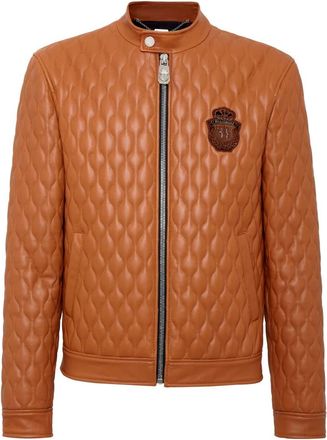 Billionaire Boys Club Gesteppte Lederjacke - - Jackets - Herren - Braun - XL