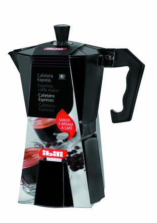 Ibili Express-Kaffeekocher Bahia Negra, 12 Tassen, 600 ml, Aluminium