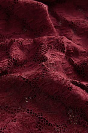 Next Langarmbluse Langarmoberteil mit U-Boot-Ausschnitt und Spitze (1-tlg)