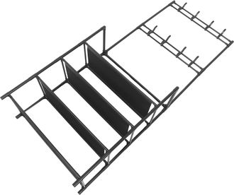 Valiclud Stehender Garderobenst&auml;nder mit Schuhregal und Haken Stabiler Eisenmantel Schuhorganizer f&uuml;r Eingangsbereich Schlafzimmer und B&uuml;ro Multifunktionale Au