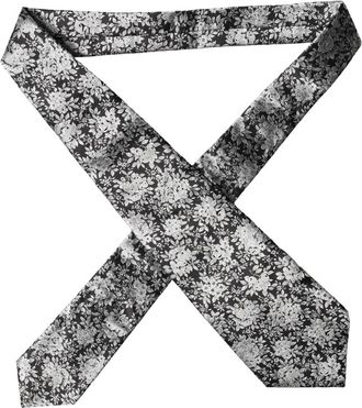 Dolce & Gabbana Femme, Accessoires, Noir, Taille: ONE Size Floral Silk Adjustable Necktie