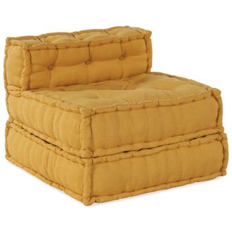 vidaXL Canapé modulaire jaune 70x70x54 tissu vidaXL