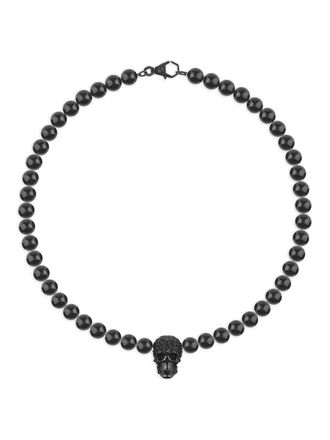 Philipp Plein collier serti de cristaux - Noir