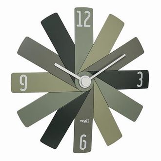TFA Dostmann Horloge Murale analogique Clock in The Box 60.3020.04 - sans tic-tac - Longue durée de Vie de la Batterie - pour Chambre à Coucher, Cuisine, Bureau - 