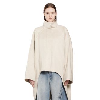 Alaia Asymmetric Double Face Cashmere Coat
