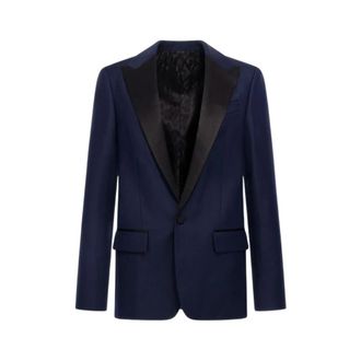 Roberto Cavalli Dunkelblaue Einreihige Jacke - - Jackets - Herren - Blau - M