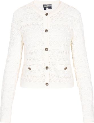 Dreimaster Dreimaster Strickjacke Frauen Wei&szlig;