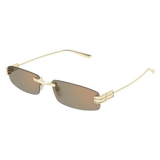 Balenciaga Gossip Rectangle Sonnenbrille - - Accessories - unisex - Gelb - 57 MM