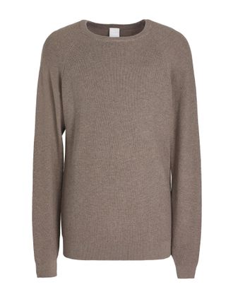 8 by YOOX ORGANIC COTTON-CACHEMERE BLEND KNITWEAR ROUND-NECK RIB JUMPER