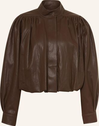 Mrs & Hugs Mrs & Hugs Jacke In Lederoptik braun