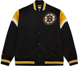 Mitchell & Ness Boston Bruins NHL Heavyweight Satin Jacket Black