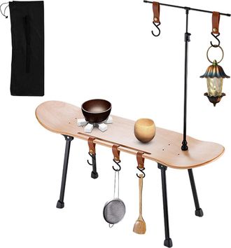 Generic Campingtisch mit Rollen, Rollbrett Tisch klappbar - Picknicktisch klappbar - mehr faltbar f&uuml;r den Au&szlig;enbereich - dekorativ faltbar f&uuml;r Wandern Grillen